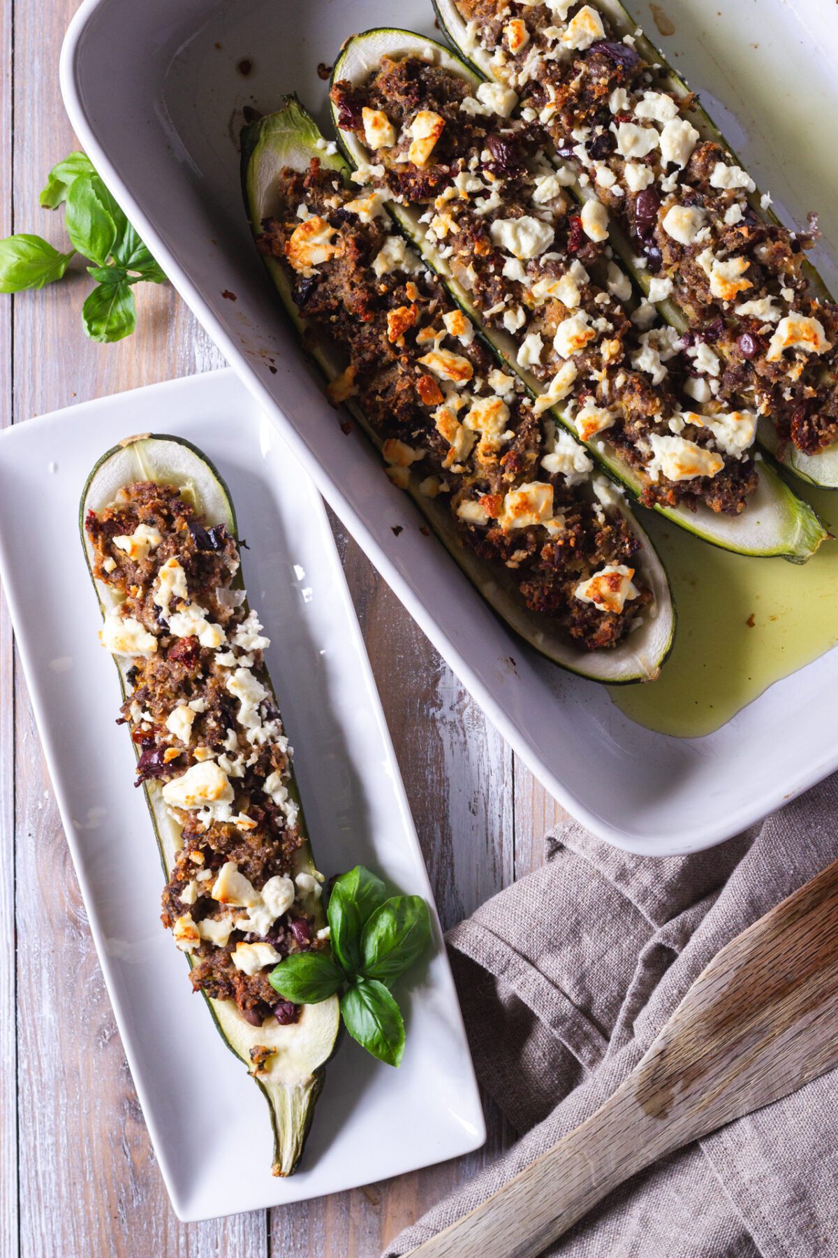 Fylld zucchini med grekiska smaker • Heavenly Cupcake